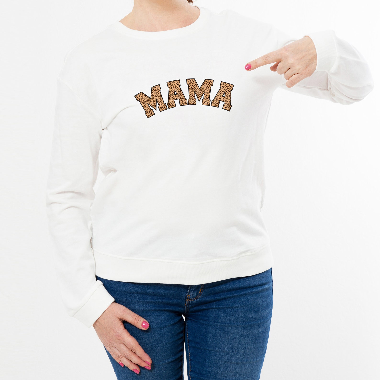 Mama Leopard Print Jumper | New Mum Gift | Lounge Top for Mother | Mama ...