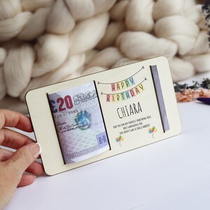 Personalised Birthday Money Gift Holder | Money Holder With Printed ...