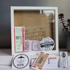 Personalised Ticket Collection Box | Cinema Gig Ticket's Memory Box ...