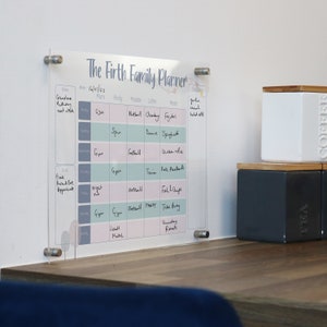 Personalised Wall Family Planner | Dry Wipe Wall Organiser for Family ...