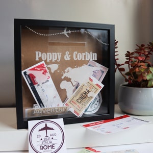 Personalised Travel Ticket Collection Box | Adventure Tickets Memory ...