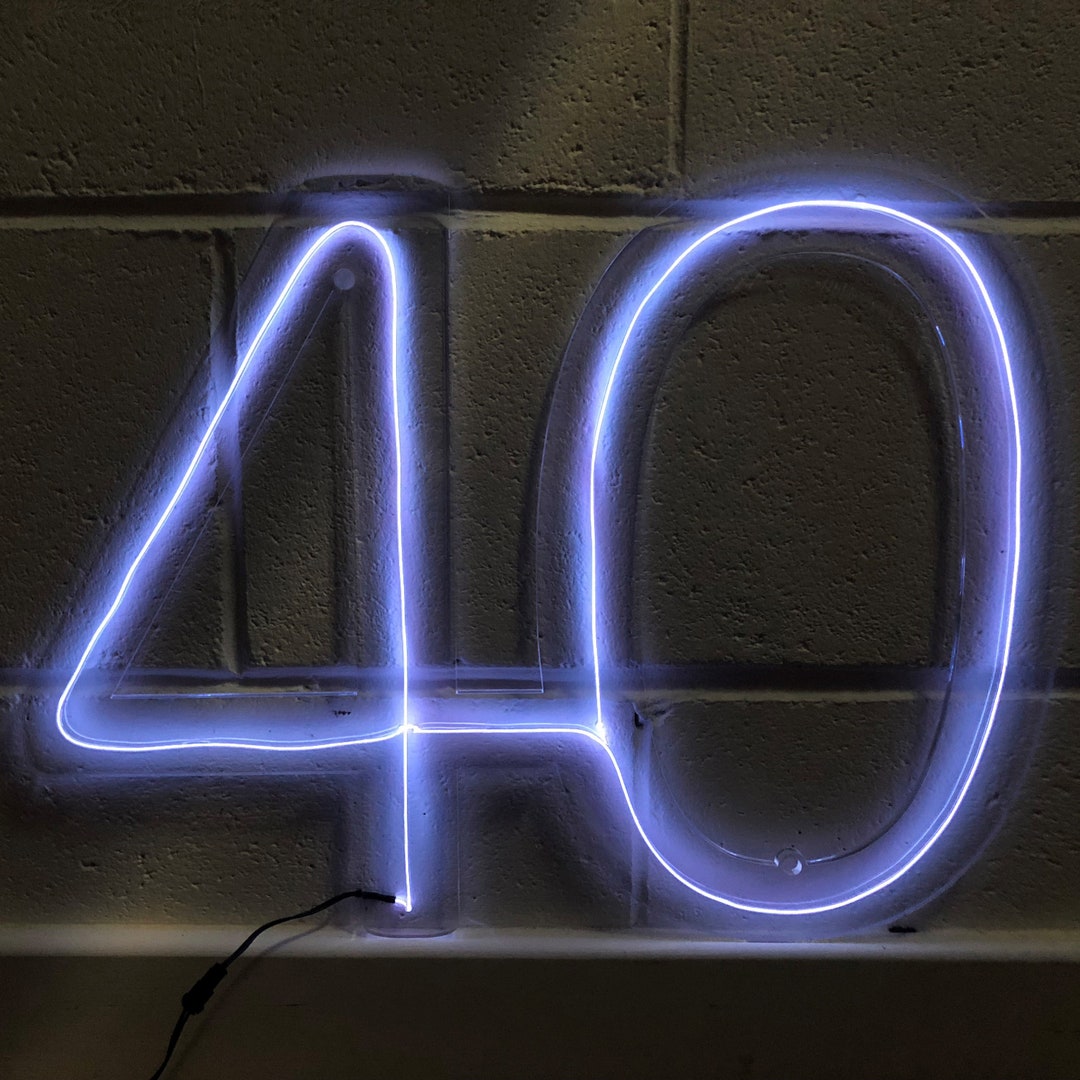 Number Neon Sign | Personalised Neon Sign | Special Birthday Neon Sign ...