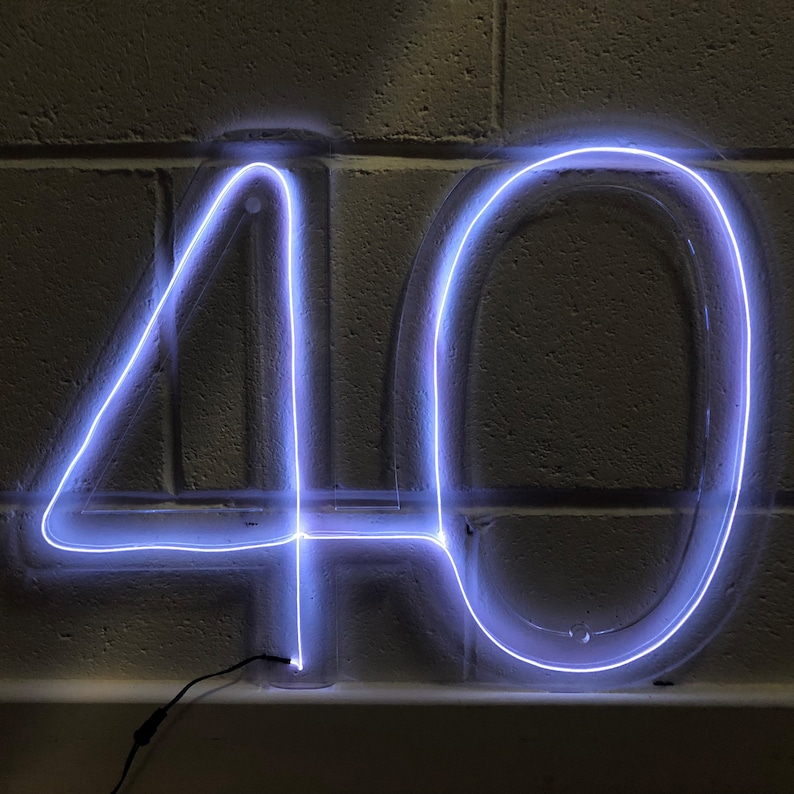 Number Neon Sign Personalised Neon Sign Special Birthday - Etsy