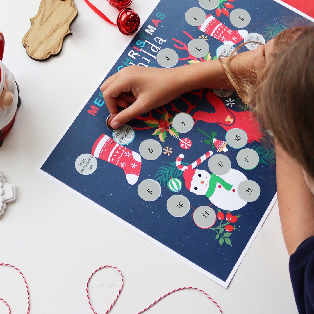 Personalised Scratch off Activity Advent Calendar | Scratch off Advent ...