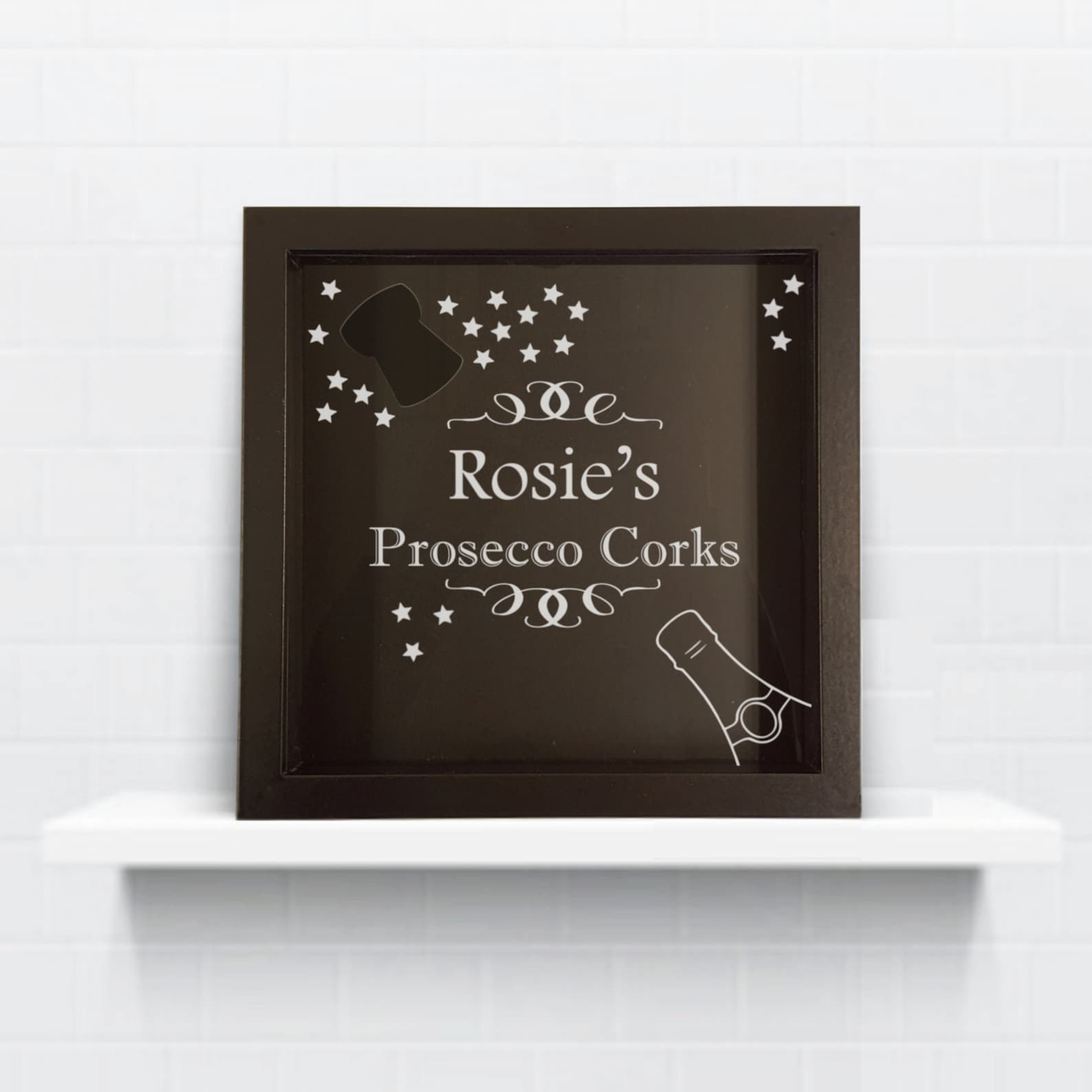 Personalised Champagne Cork Collection Box | Champagne Corks Display ...