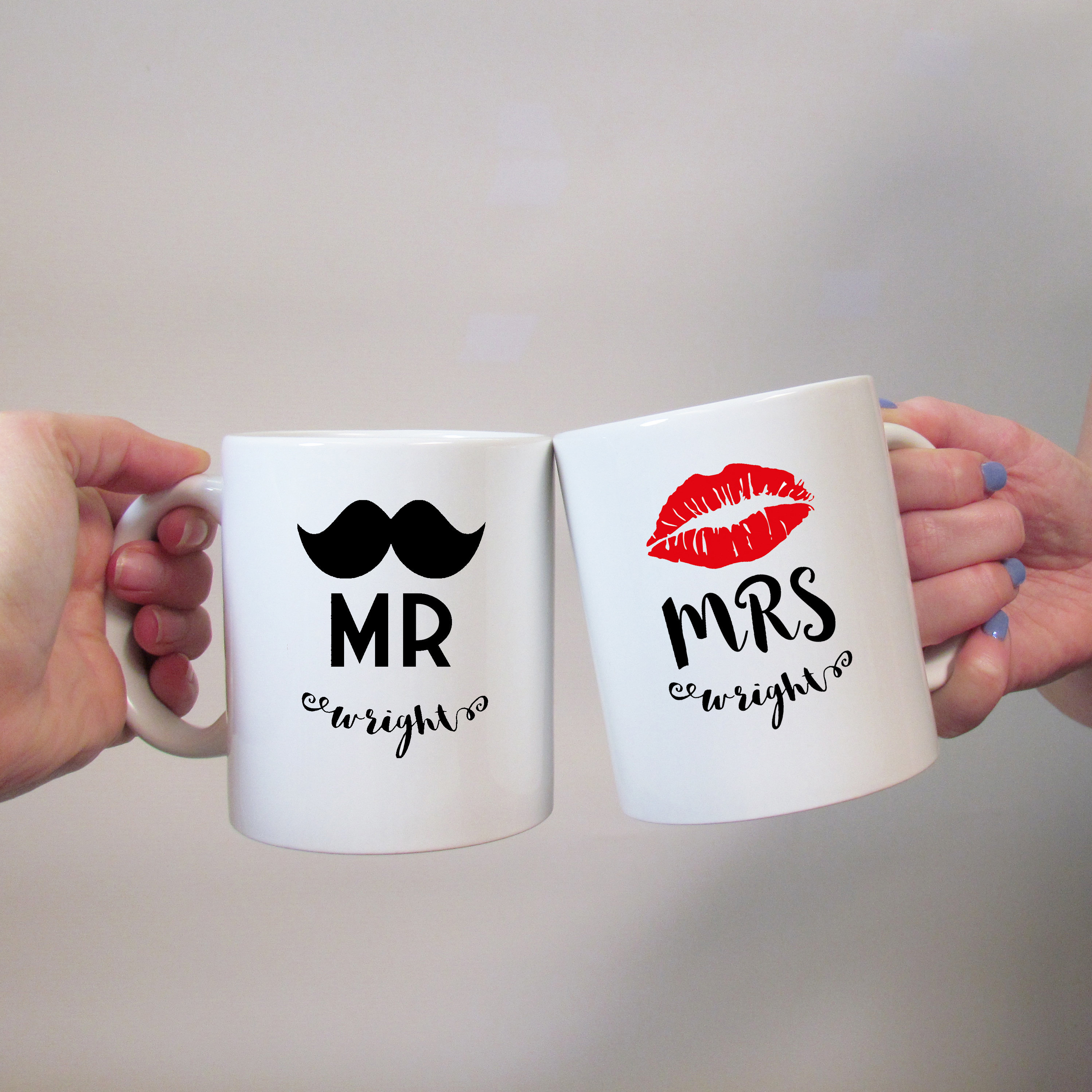 Mr And Mrs Couple Mug Set Wedding Mugs Anniversary T Etsy