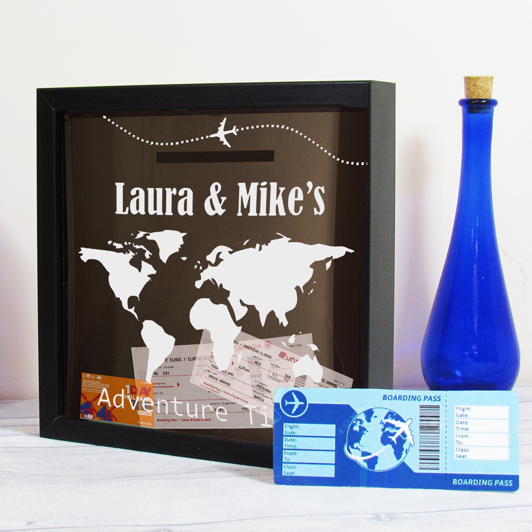 Personalised Travel Ticket Collection Box Adventure Tickets | Etsy