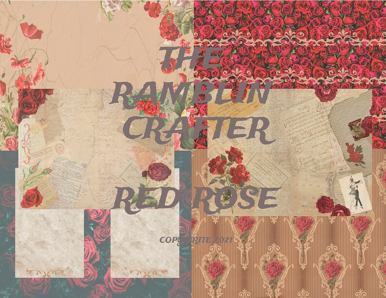 Red Roses Backgrounds / DIGITAL DOWNLOAD - Etsy