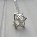 Merkaba Necklace Sterling Silver 3D Star of David Sacred - Etsy