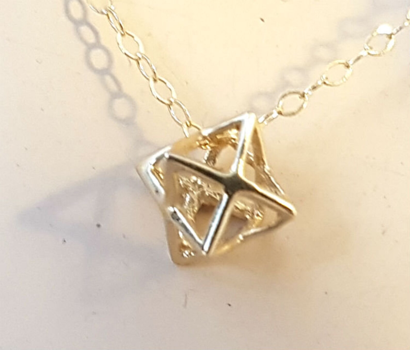 Merkaba Necklace Sterling Silver 3D Star of David Sacred - Etsy