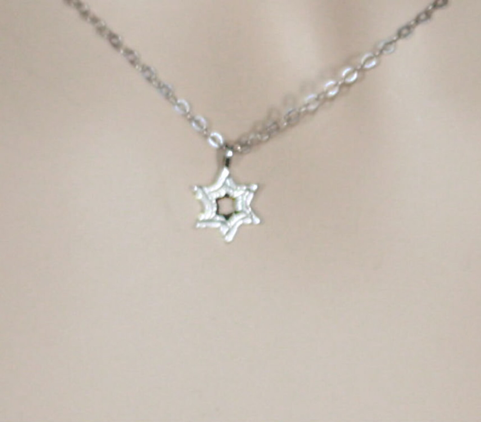 Tiny Star of David Necklace Sterling Silver Small Magen David Small ...