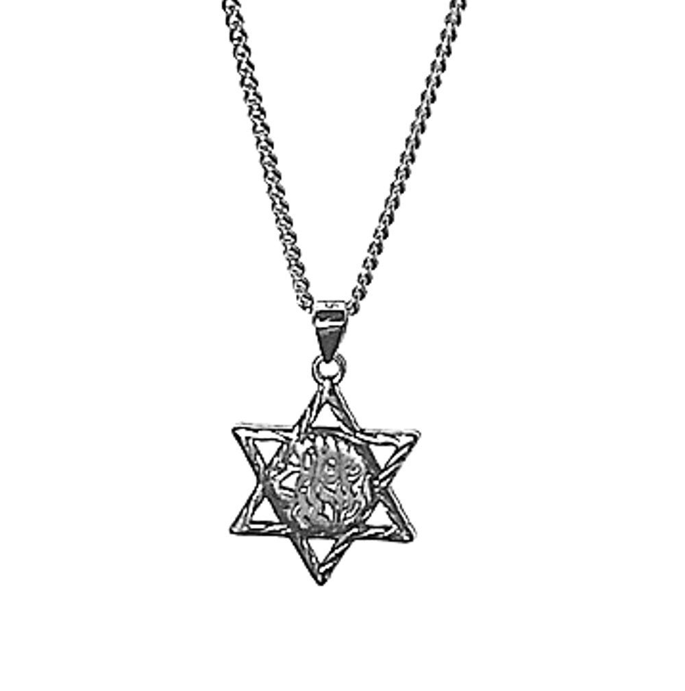 Star of David With Shema Israel Necklace, Magen David Silver Pendant ...