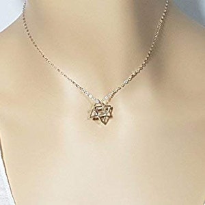 Merkaba Necklace Sterling Silver 3D Star of David Sacred - Etsy