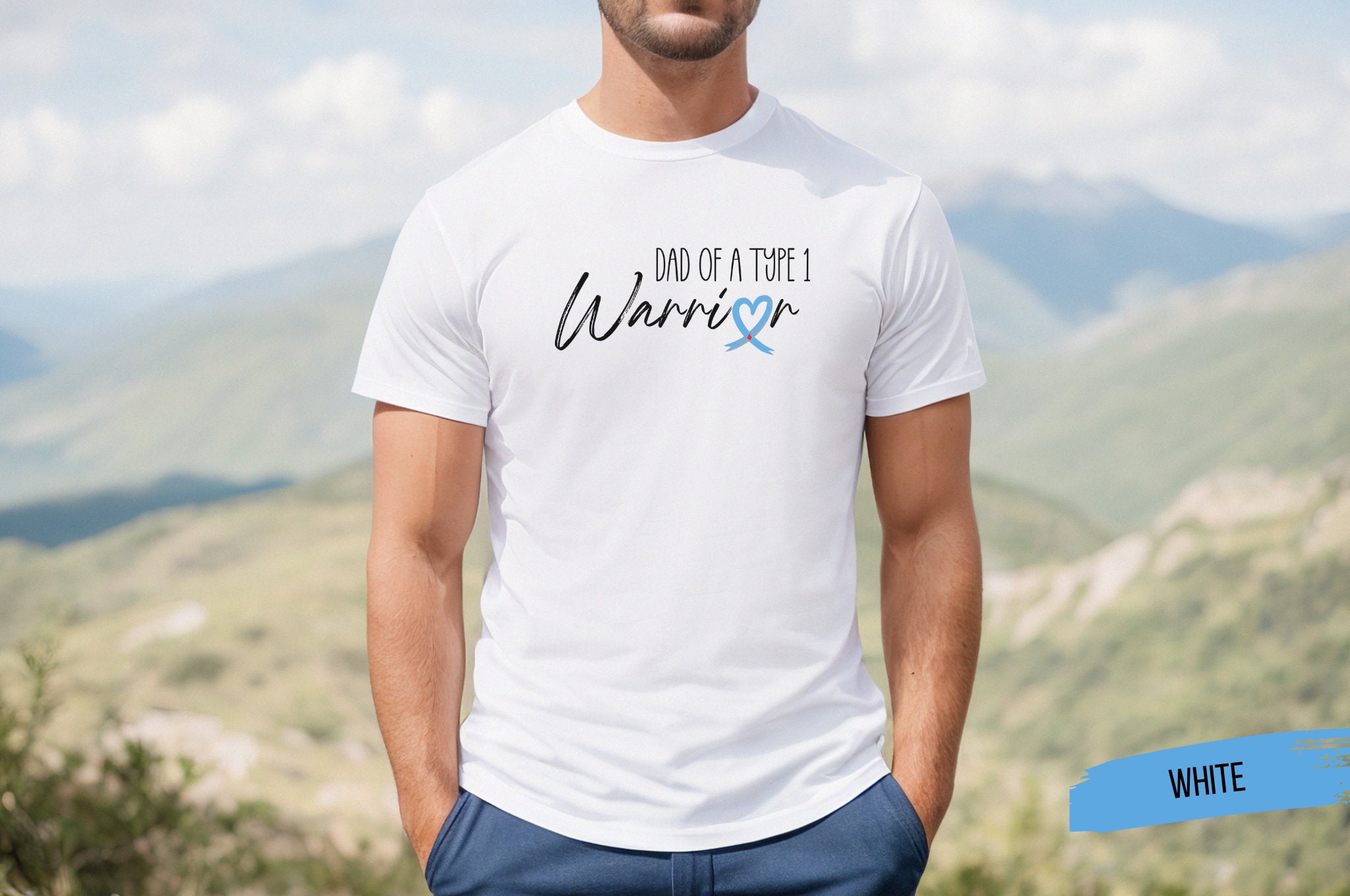 Type 1 Warrior Diaversary Type 1 Diabetic Dad T-shirt Type One Diabetes ...