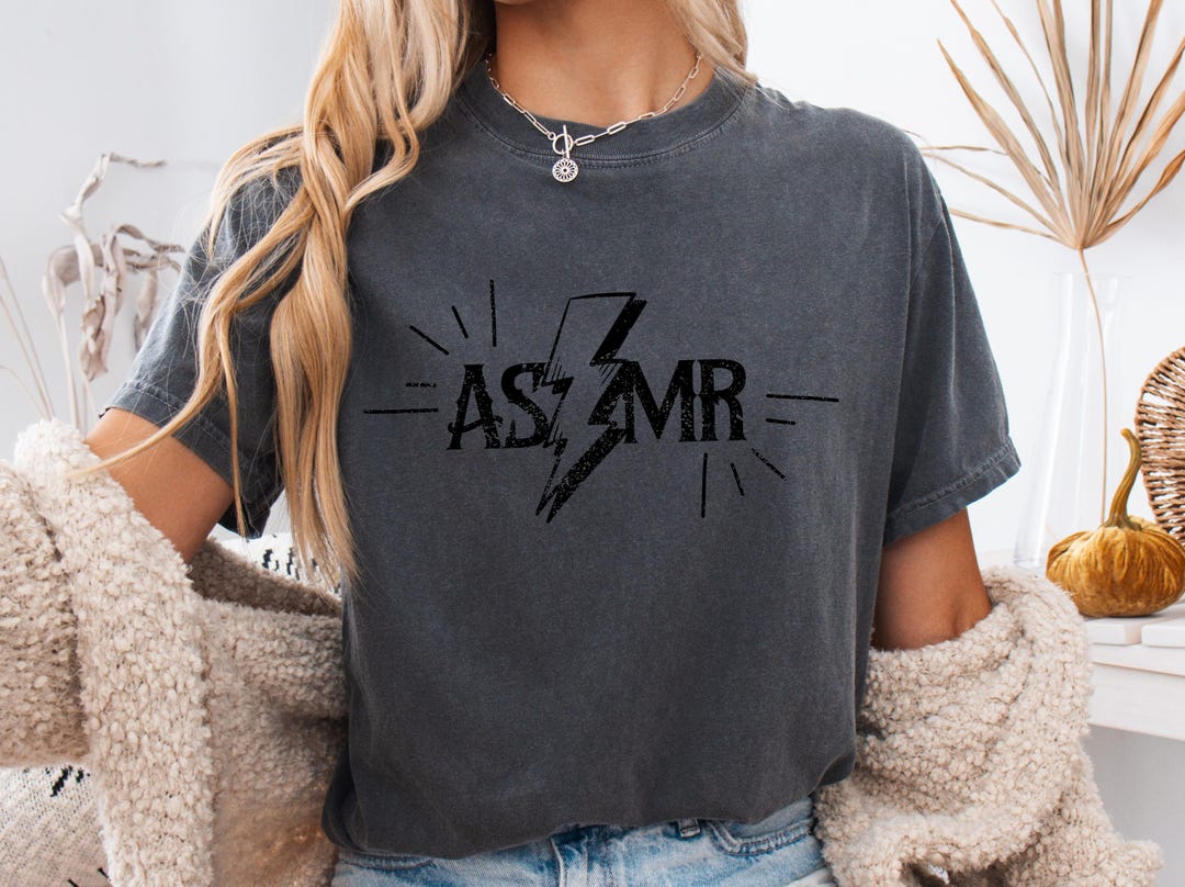 ASMR Sensory Stimulation Graphic T-shirt Tee, Lightning Bolt Tee ...