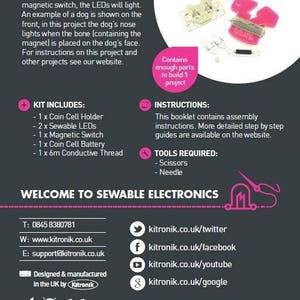 Electro-fashion Magnet Activated E-textiles Kit Sewable - Etsy UK