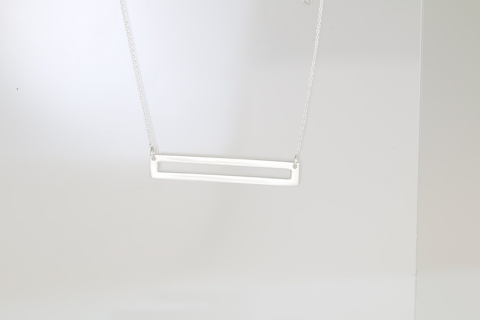 Sterling Silver Bar Necklace Rose Gold Bar Necklace Delicate - Etsy