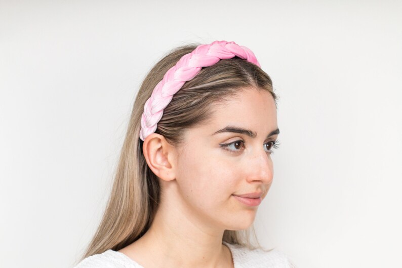 Velvet Blush Braided Headband Padded Velvet Headband Etsy
