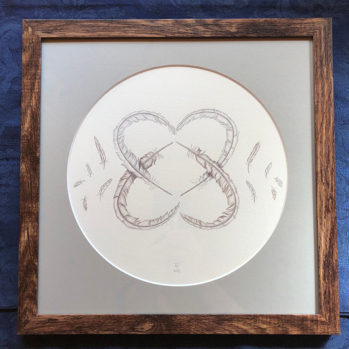 Anam Cara Original Watercolor Celtic Symbol Feather Art - Etsy