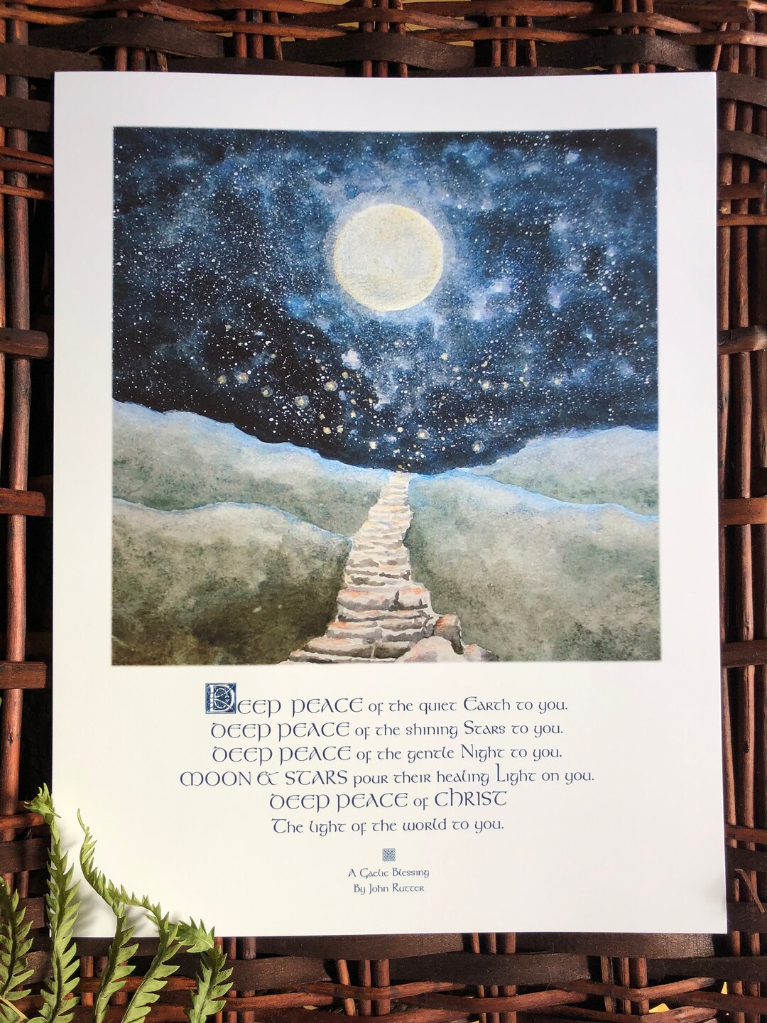 Gaelic Blessing Fine Art Print Scotland Night Sky Moon - Etsy