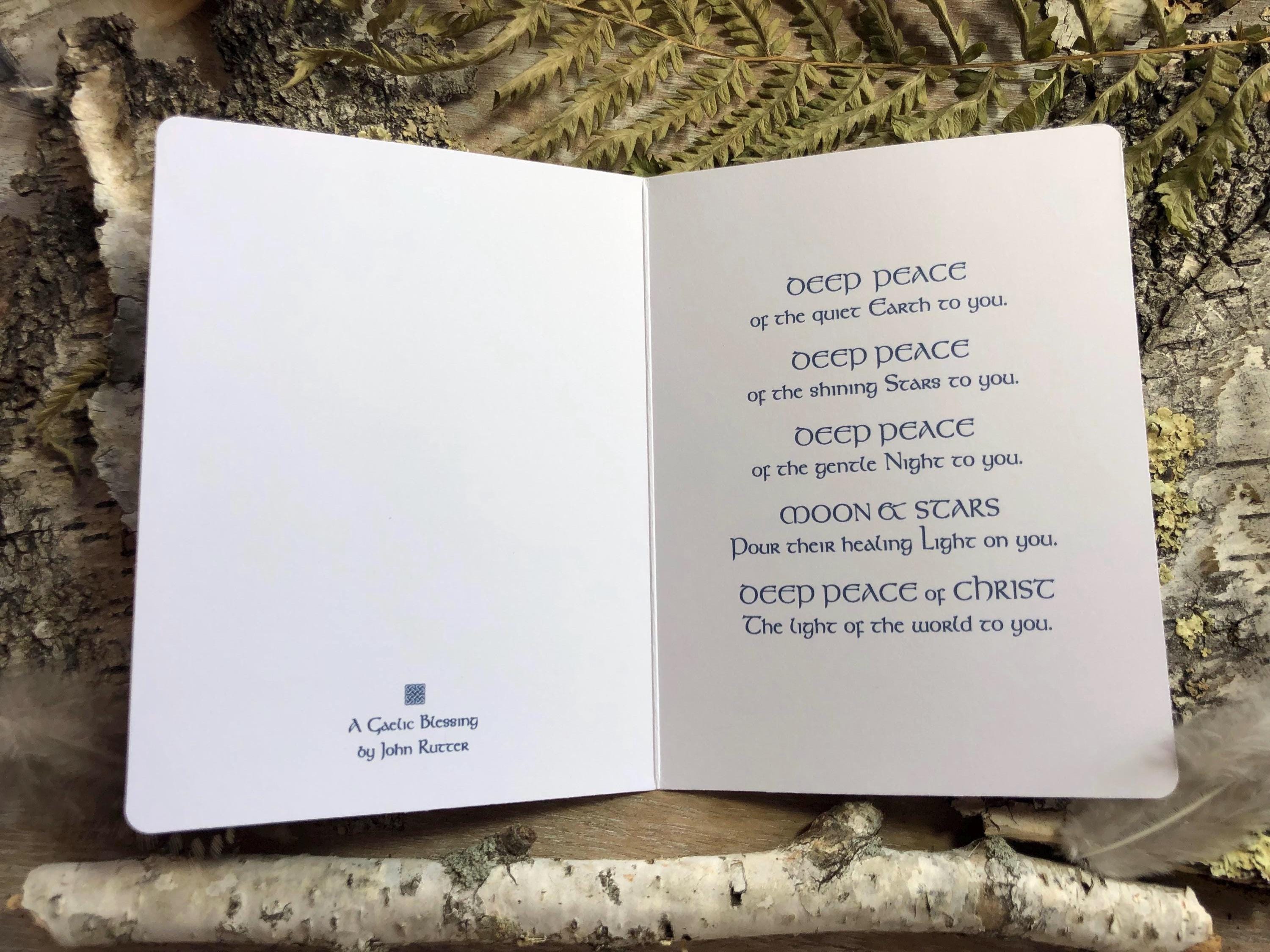 Gaelic Blessing Notecards - Set of 6 - Scotland, Night Sky, Moon, Irish ...