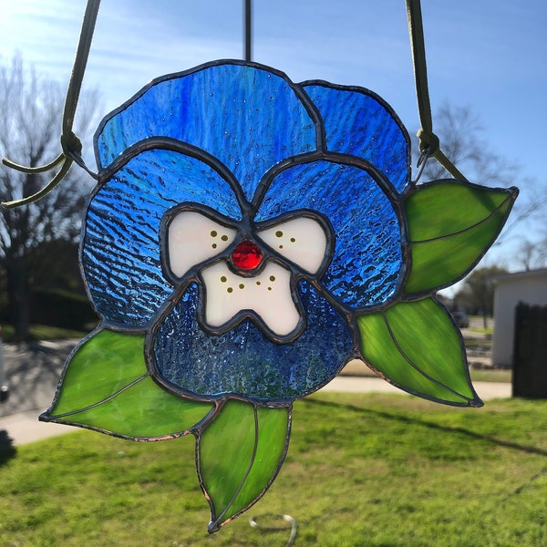 Stained Glass Pansy Pattern - Etsy