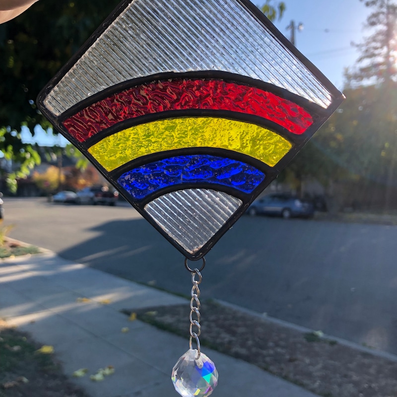 Rainbow Stain Glass - Etsy