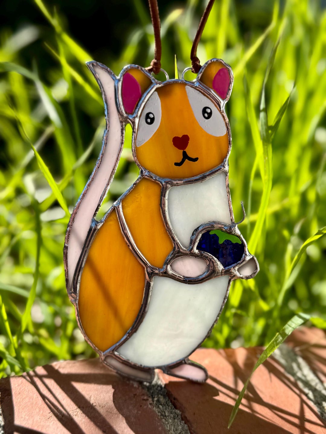 Stained Glass Mouse Suncatcher: Cottagecore Fairy Garden Art - Etsy