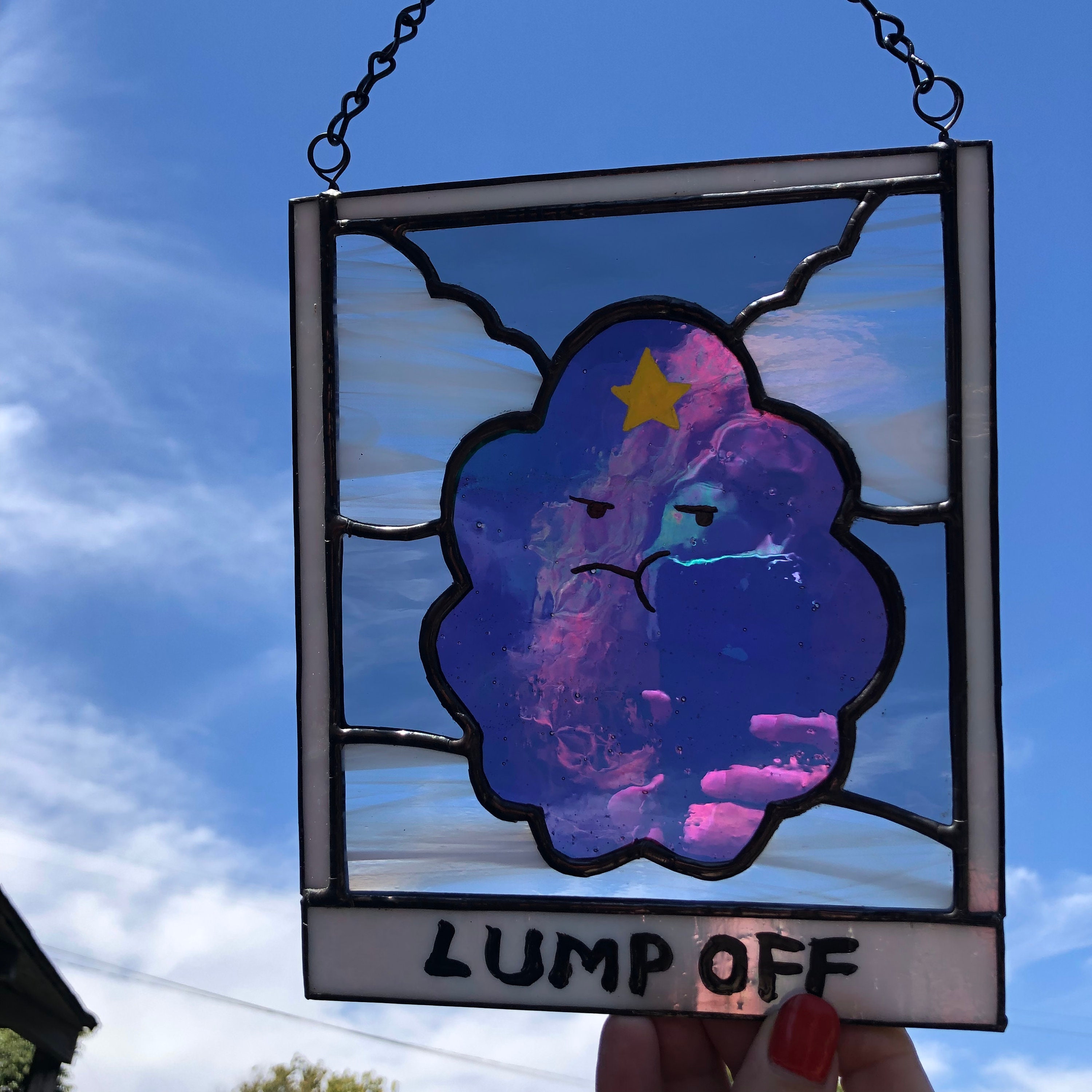 Adventure Time Lumpy Space Princess Stained Glass Suncatcher Panel MADE ...