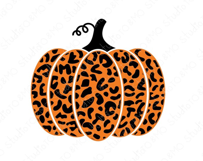 Halloween Leopard Print Pumpkin SVG Thanksgiving Pumpkin Svg - Etsy