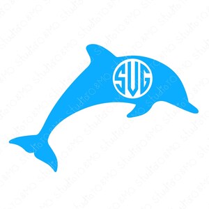 Dolphin Monogram SVG, Dolphin Svg, Dolphin Clipart, Dolphin Cut Files ...