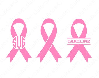 Collage Sheets Breast Cancer Awareness Ribbon Patterned Split Digital ...