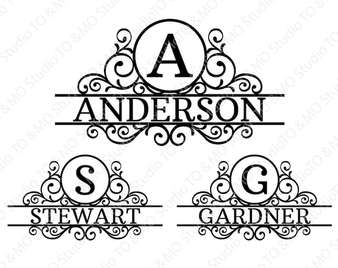 Monogram Svg Monogram Alphabet Svg Monogram Clipart - Etsy