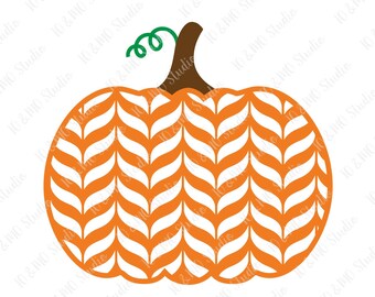 Chevron Pumpkin Clip Art