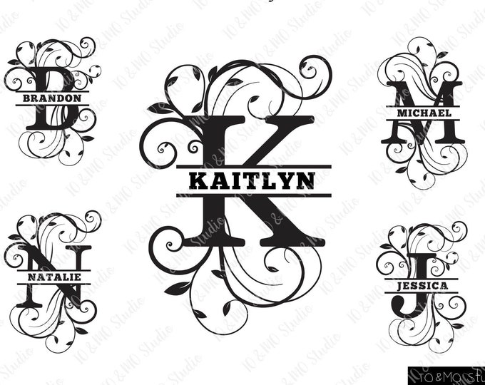 Monogram Svg Monogram Alphabet Svg Monogram Clipart - Etsy