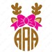 Reindeer Monogram SVG, Reindeer Svg, Reindeer Clip Art, Reindeer Face ...