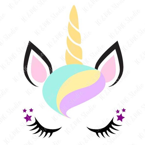 Unicorn SVG Unicorn Head Svg Unicorn Clip Art Unicorn Face - Etsy