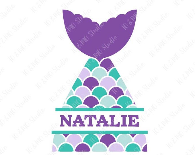 Mermaid SVG Mermaid Monogram Svg Mermaid Tail Svg Sea - Etsy