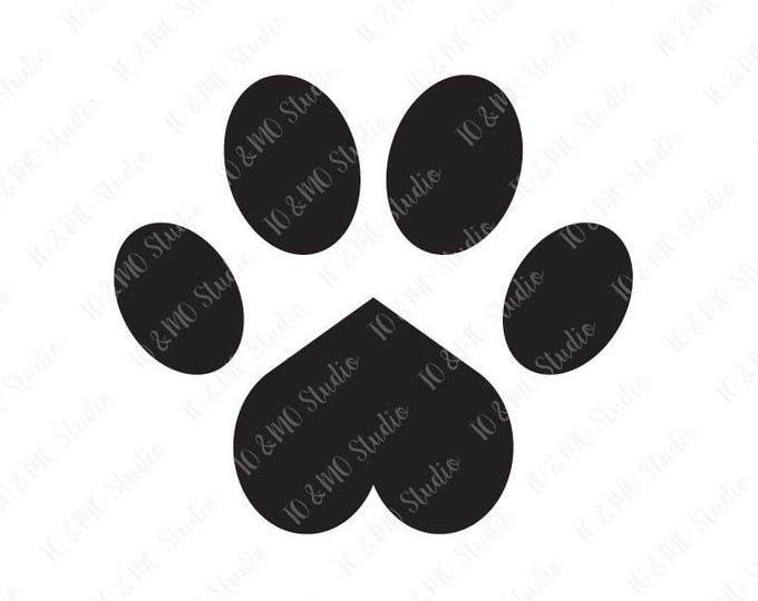Dog Paw Print SVG Clipart - Glitter Pawprint Clip Art, Glitter Dog ...
