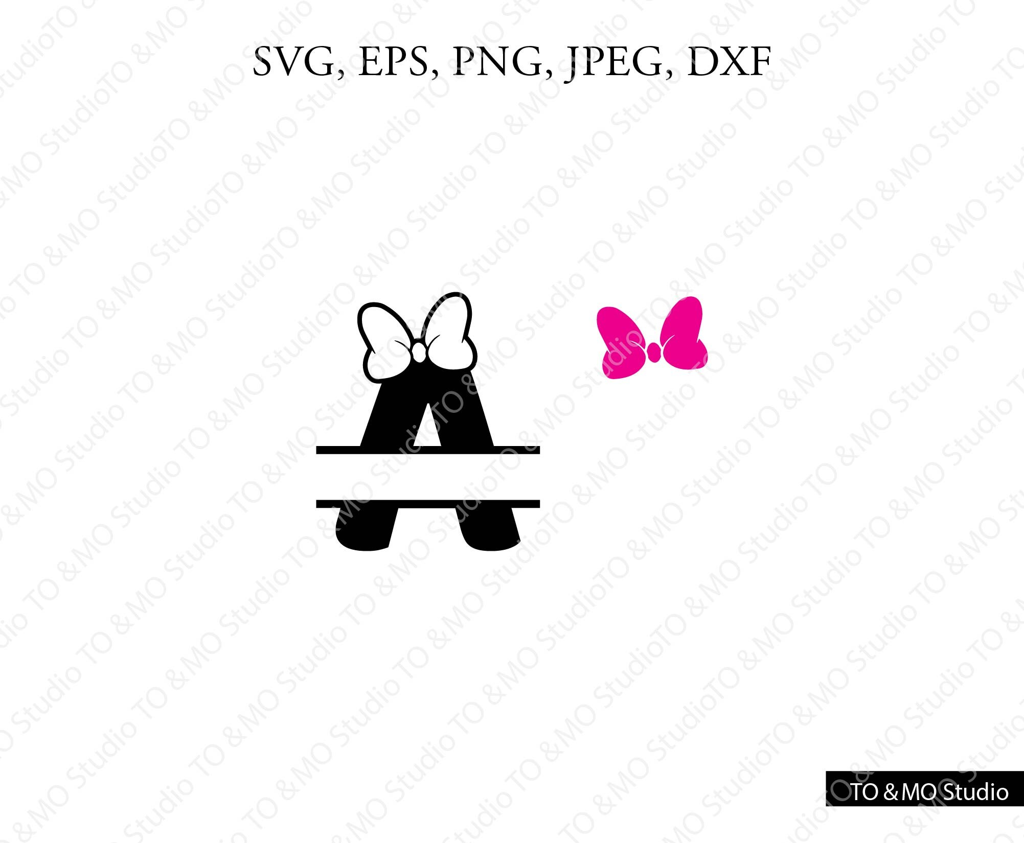 Monogram Svg Girl Monogram Svg Bow Svg Monogram Alphabet | Etsy
