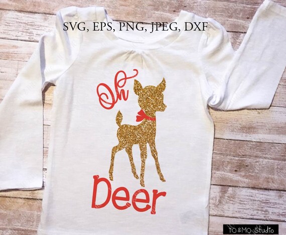 Oh Deer SVG Deer Svg Christmas SVG Reindeer Head Svg Deer | Etsy
