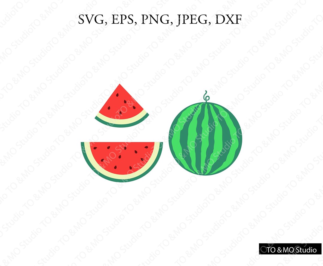 Watermelon SVG, Watermelon Fruit Svg, Watermelon Clipart, Watermelon ...