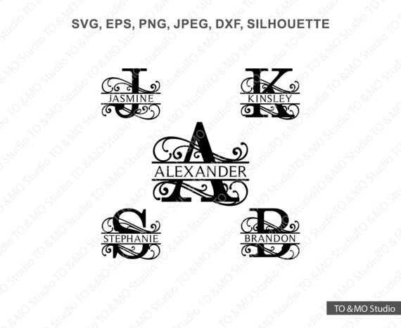Monogram Svg Monogram Alphabet Svg Monogram Clipart - Etsy