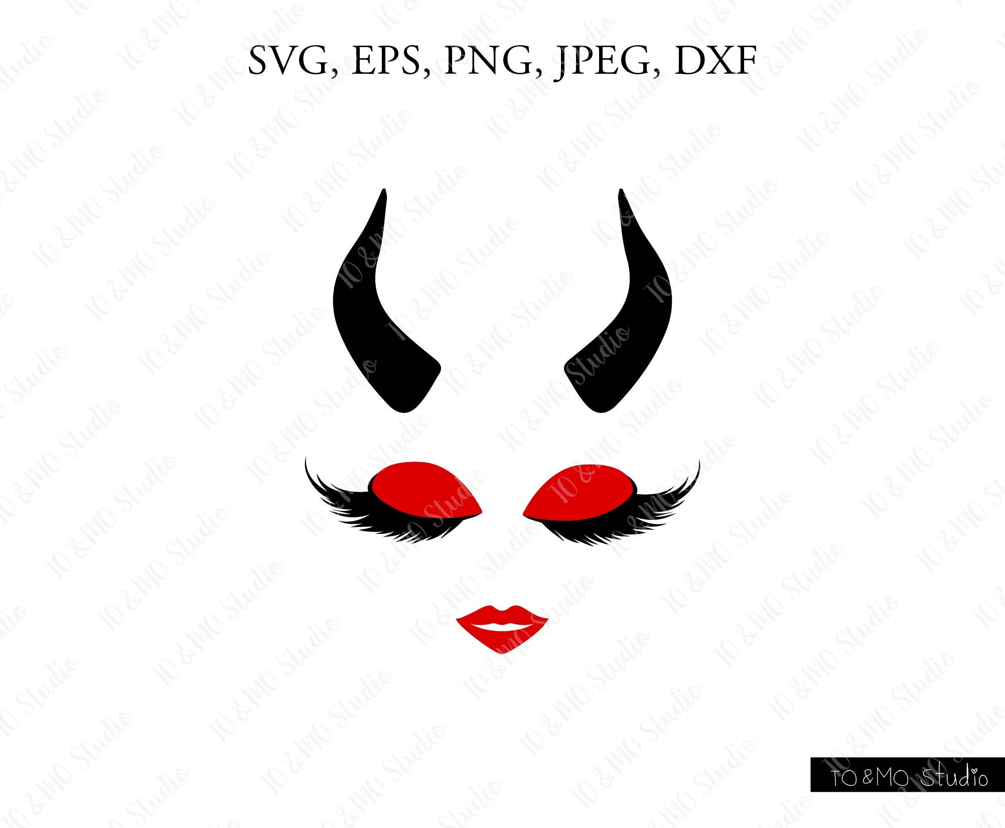 Devil Halloween SVG Devil Girl Monogram Svg Monster Svg | Etsy