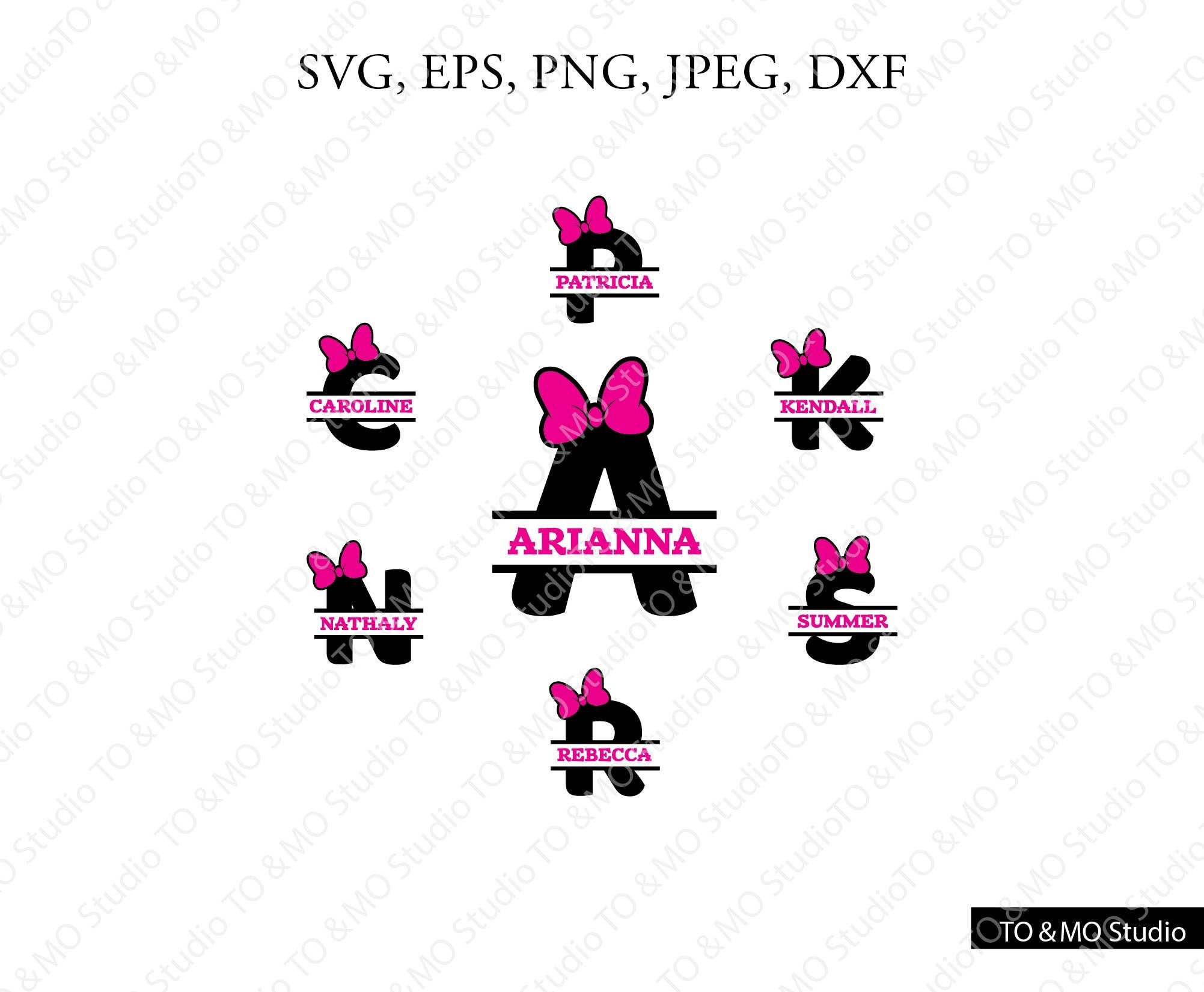 Monogram Svg, Girl Monogram Svg, Bow Svg, Monogram Alphabet Svg ...