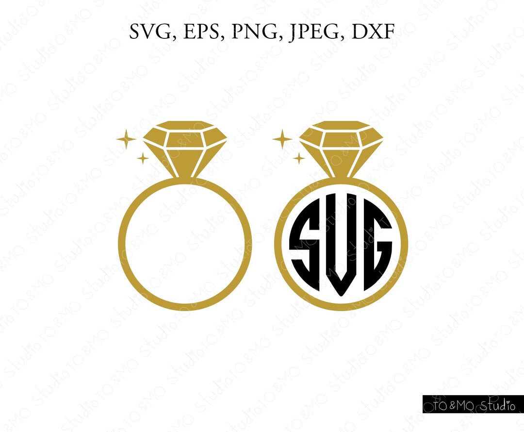Diamond Ring Svg, Glitter Diamond Ring Svg, Engagement SVG, Wedding SVG ...