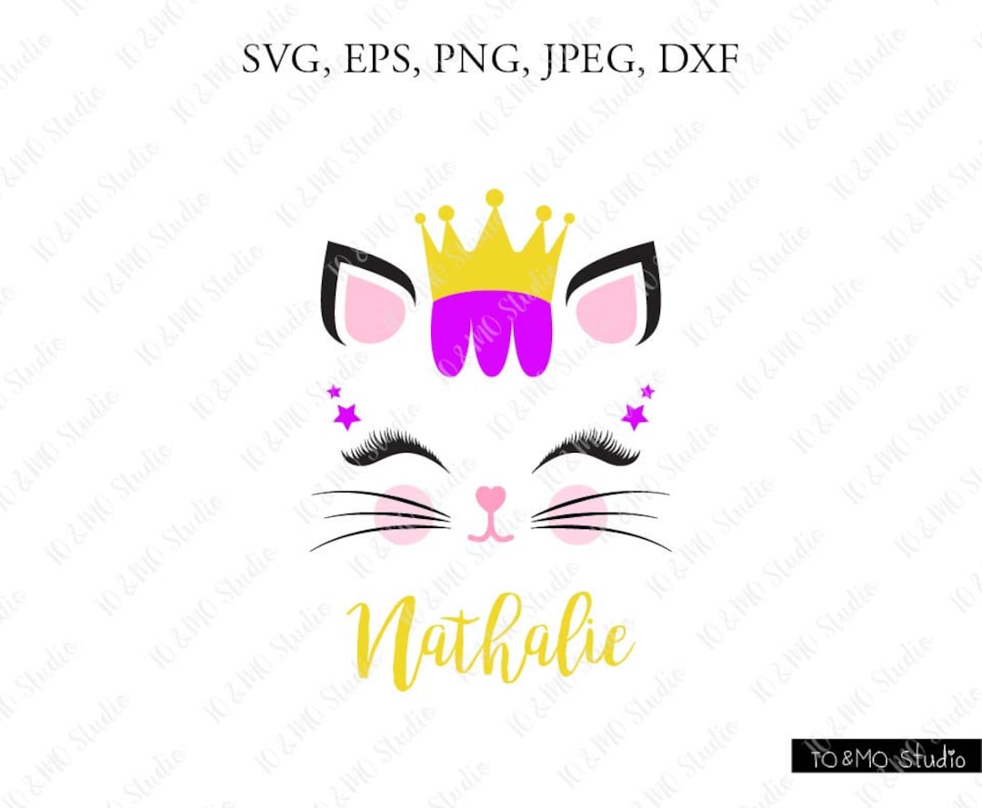 Cat SVG, Kitty SVG, Kitty Face Svg, Cat Clip Art, Cute Cat Face SVG ...