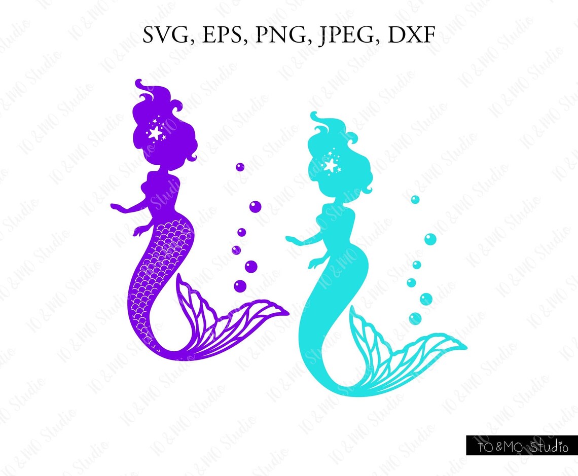 Mermaid SVG Mermaid Tail Svg Cute Mermaid Svg Mermaid - Etsy
