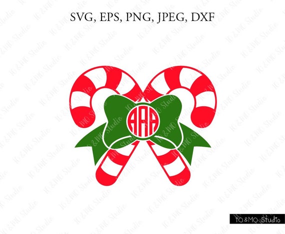 Candy Christmas Monogram SVG Candy Cane Monogram Svg - Etsy Hong Kong