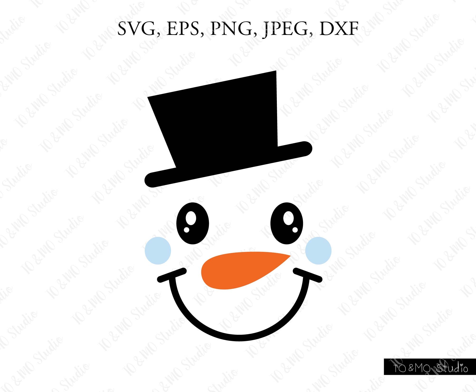 Snowman Faces Svg Christmas Snowman Svg Christmas Clip Art | Etsy